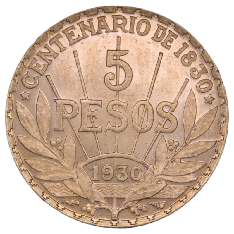 1930 5 Uraguyan Pesos | BullionByPost - From $1,227