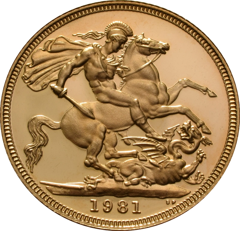 1981 Proof Gold Sovereign Coin Elizabeth II Decimal Head - $1,376