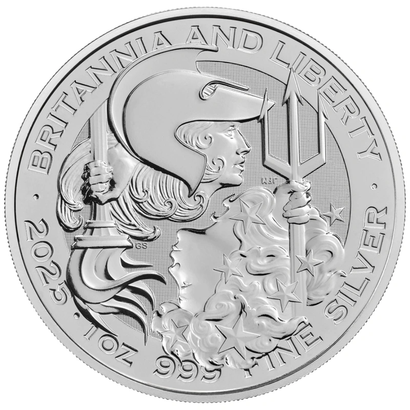 2025 Britannia & Liberty 1oz Silver Coin - From $152.00