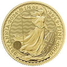 25 x 2024 1/4oz Gold Britannia Coins | BullionByPost - From $31,389