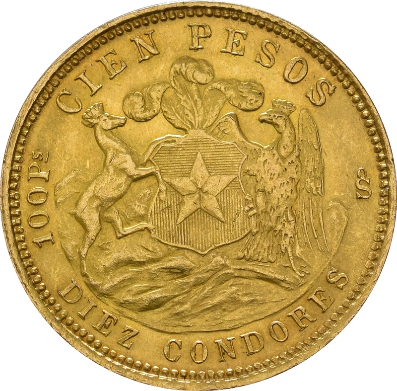 Chilean 100 Pesos Gold Coin - $3,020