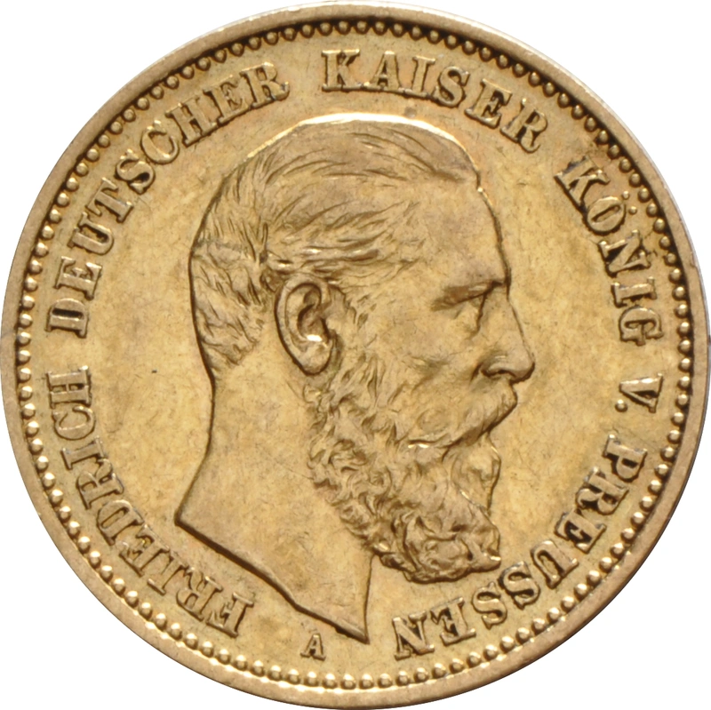 German 10 Mark Gold Coin Friedrich III 1888 - $709.90