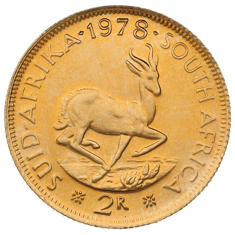 1978 R2 Gold Coin 2 Rand South Africa - From $1,115