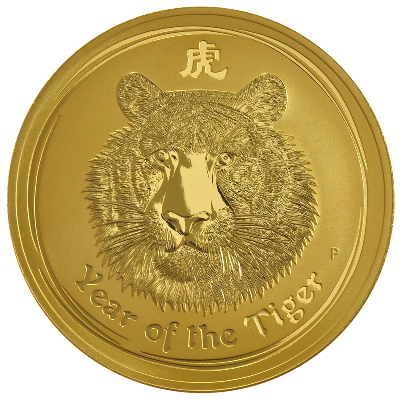 2010 Year of the Tiger Gold Coin 1kg Perth Mint Australian Lunar Series ...