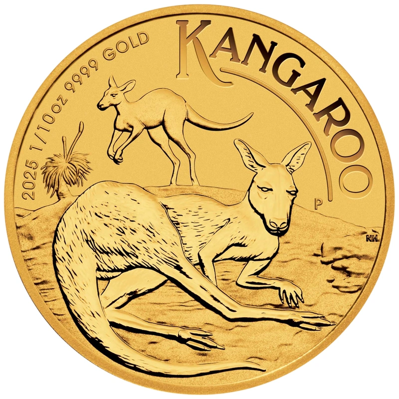 2025 1/10oz Australian Kangaroo Gold Nugget Coin - From $535.40