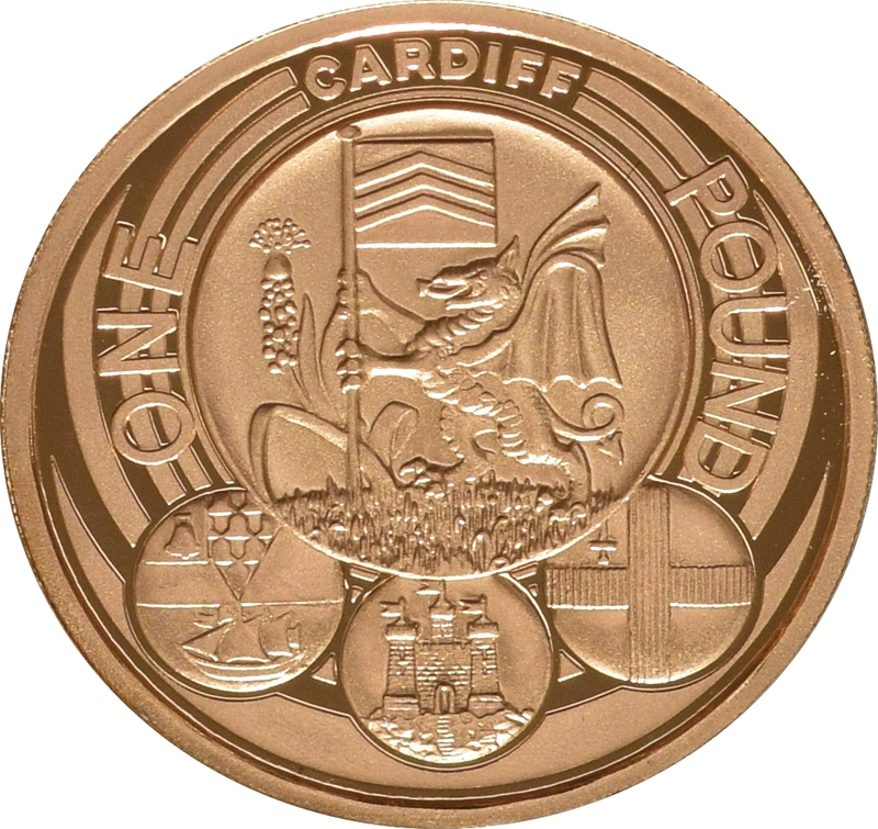 2011 Proof Gold £1 Pound Coin Cardiff - $2,967