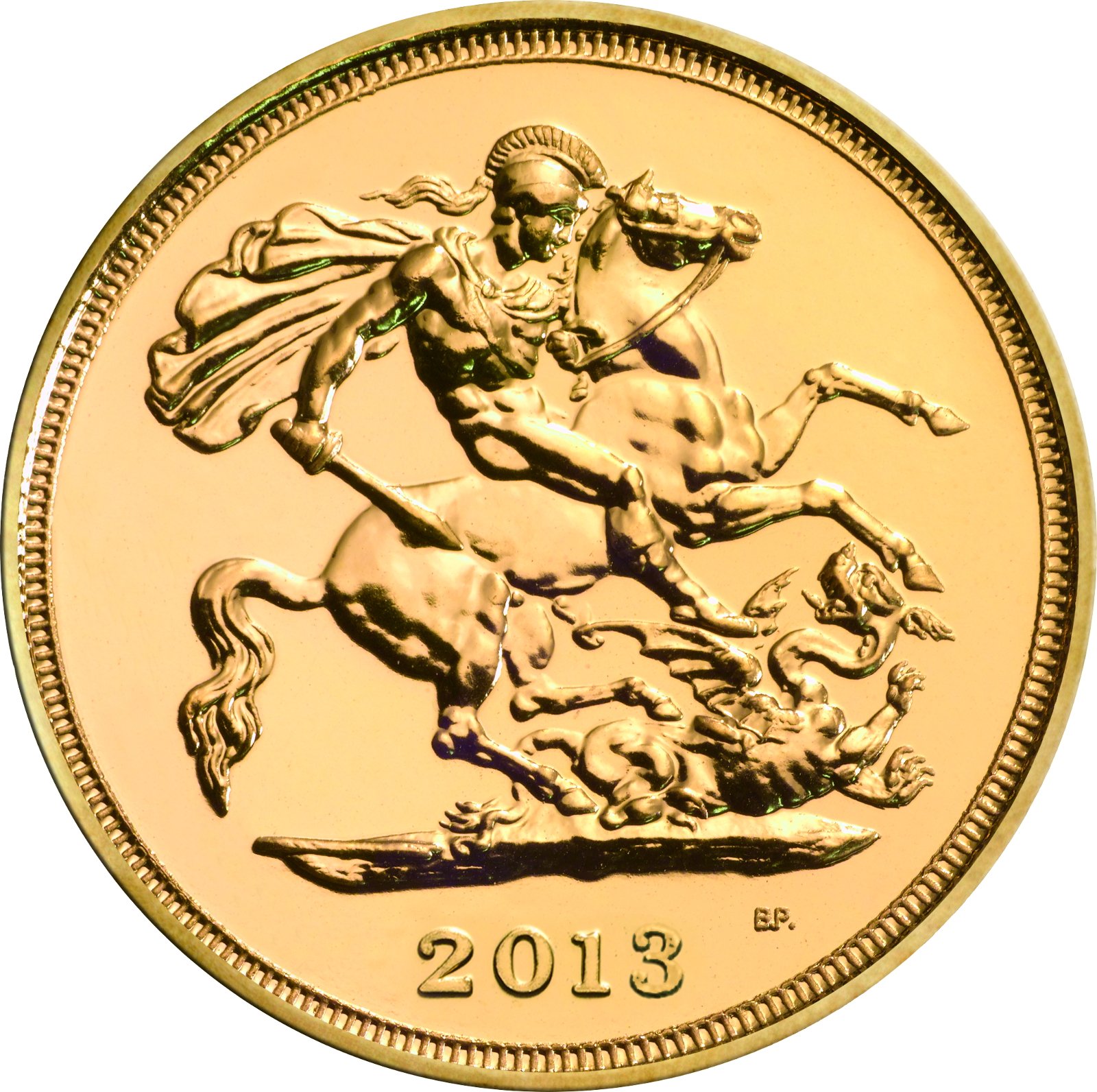 2013 Gold Half Sovereign Elizabeth II Fourth Head - $268