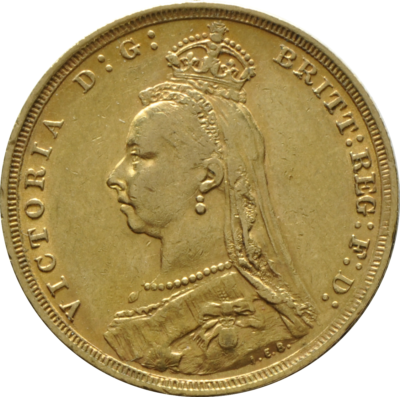 1888 Gold Sovereign - Victoria Jubilee Head - S - $516